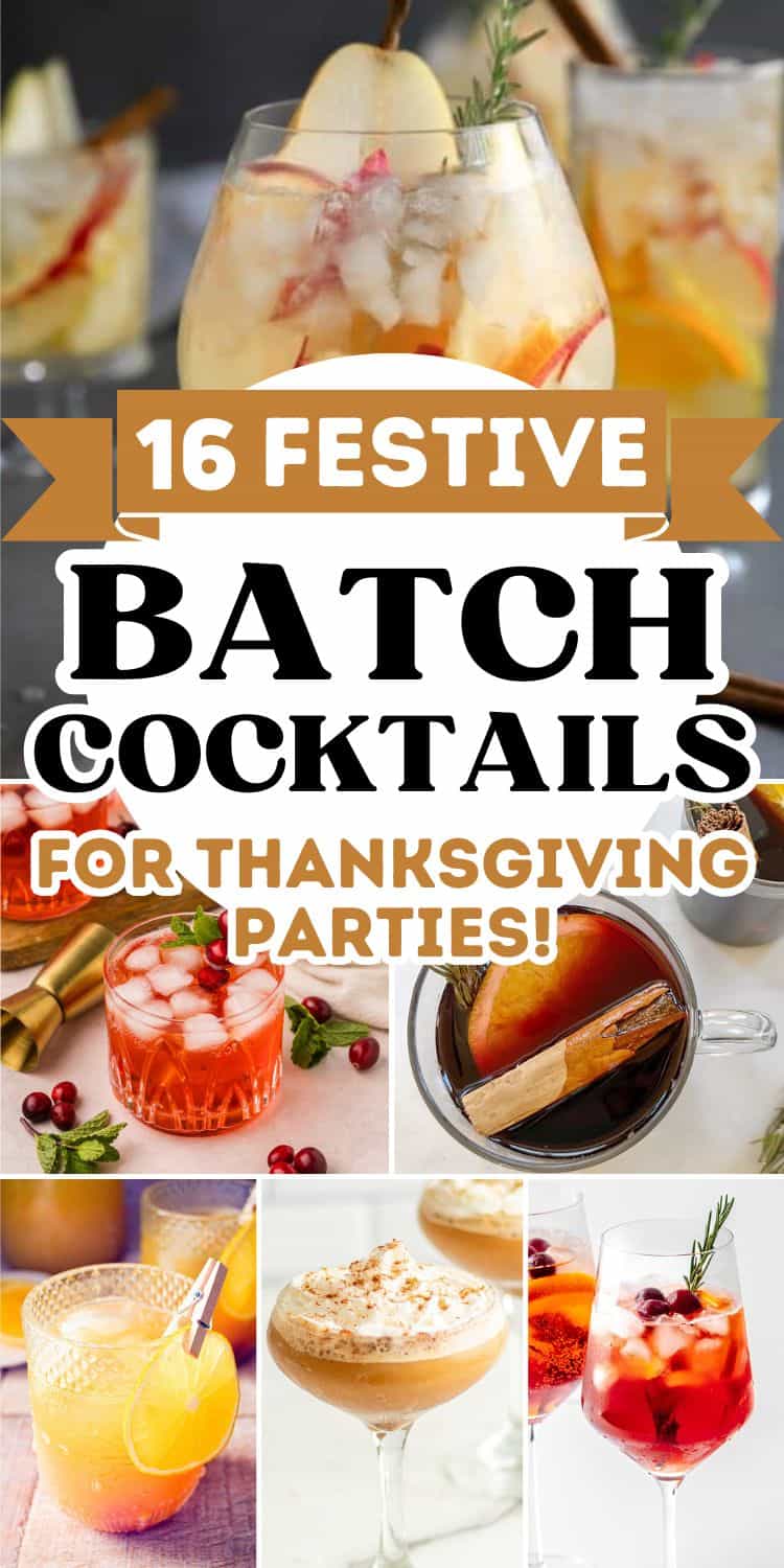 From Punch To Pitchers: Festive Thanksgiving Cocktails For A Crowd ...