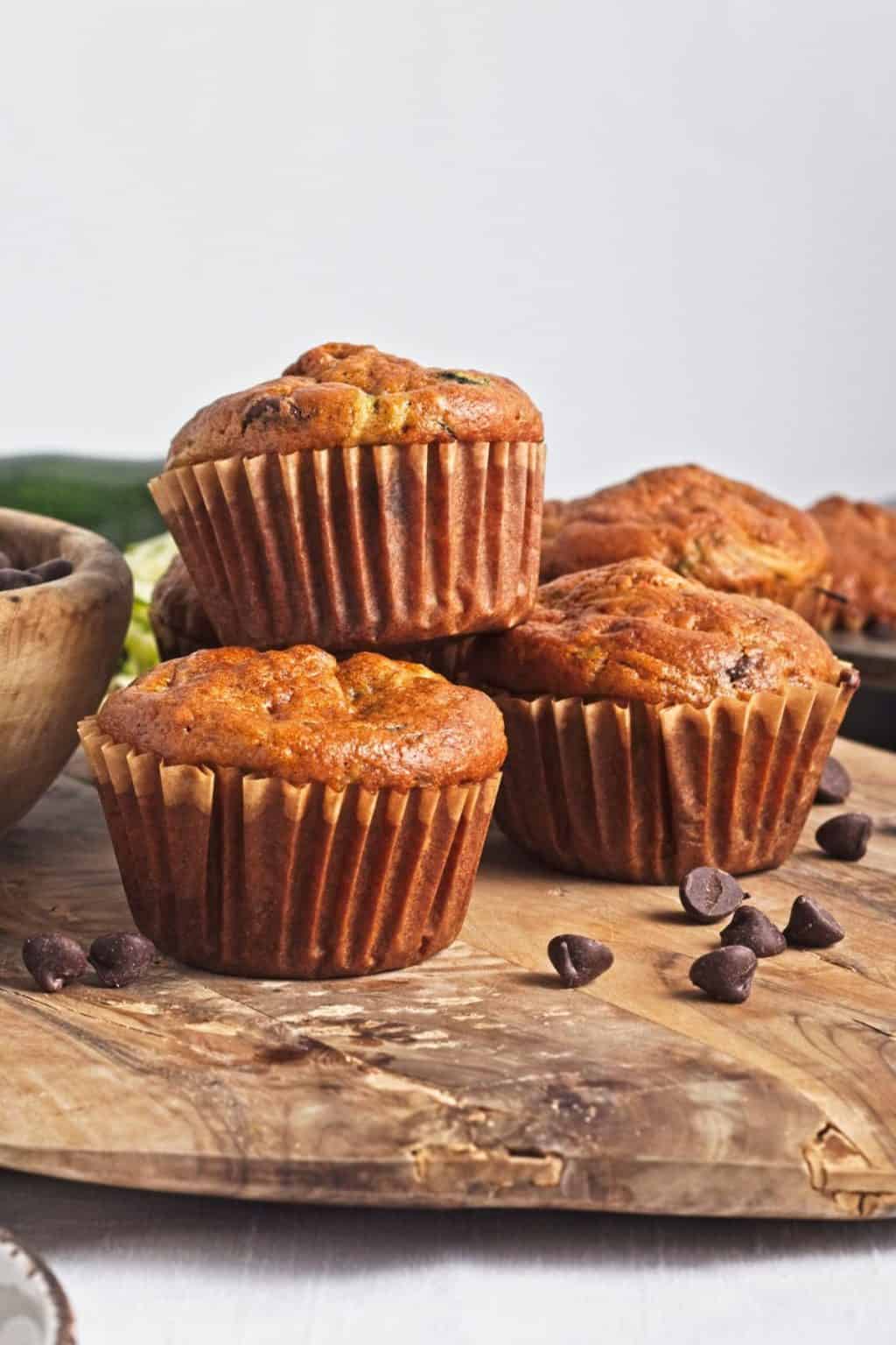 Easy Zucchini Chocolate Chip Muffins | Creators Of Coffee